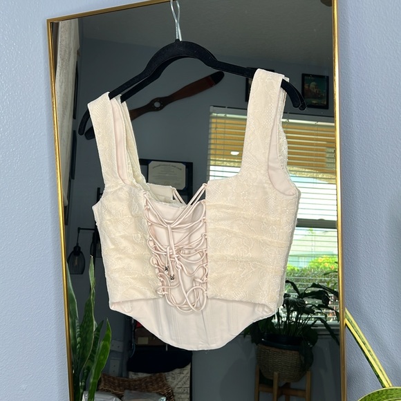 House of CB | Tops | House Of Cb Una Vintage Cream Lace Corset Nwot | Poshmark